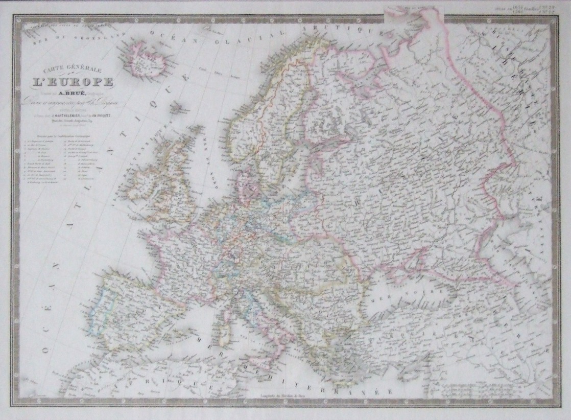 Carte generale de l’Europe. Paris, 1859. – Генеральная карта Европы ...